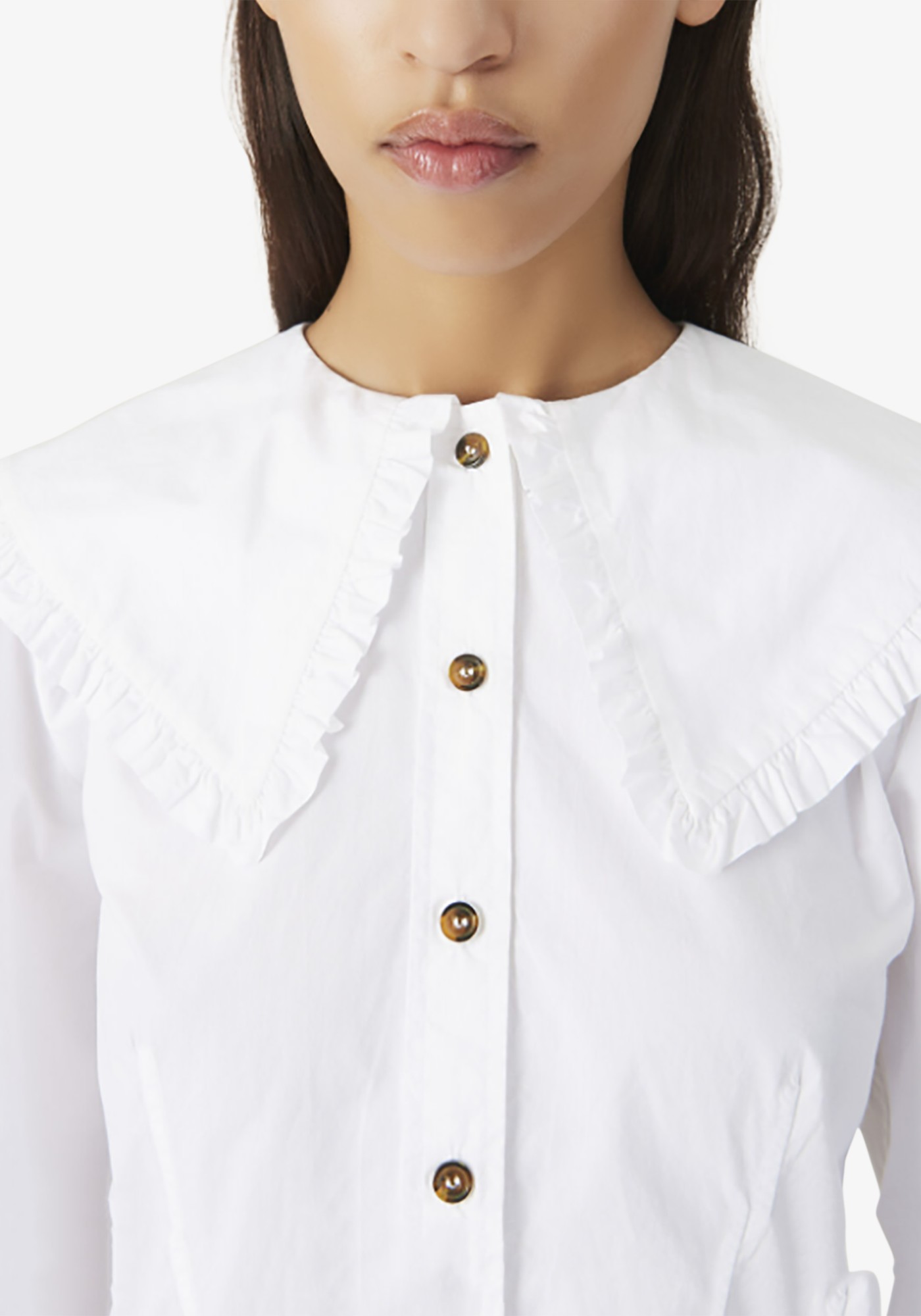 Fitted Large Collar Shirt - Morgan Clare