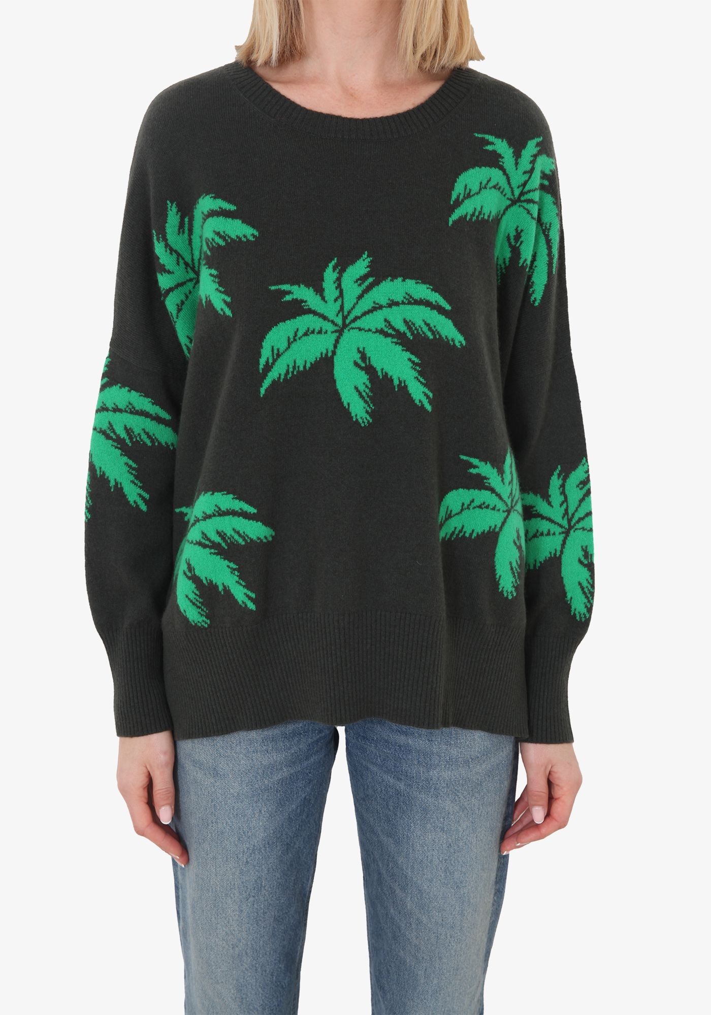 Palm Tree Boyfriend Jumper - Morgan Clare