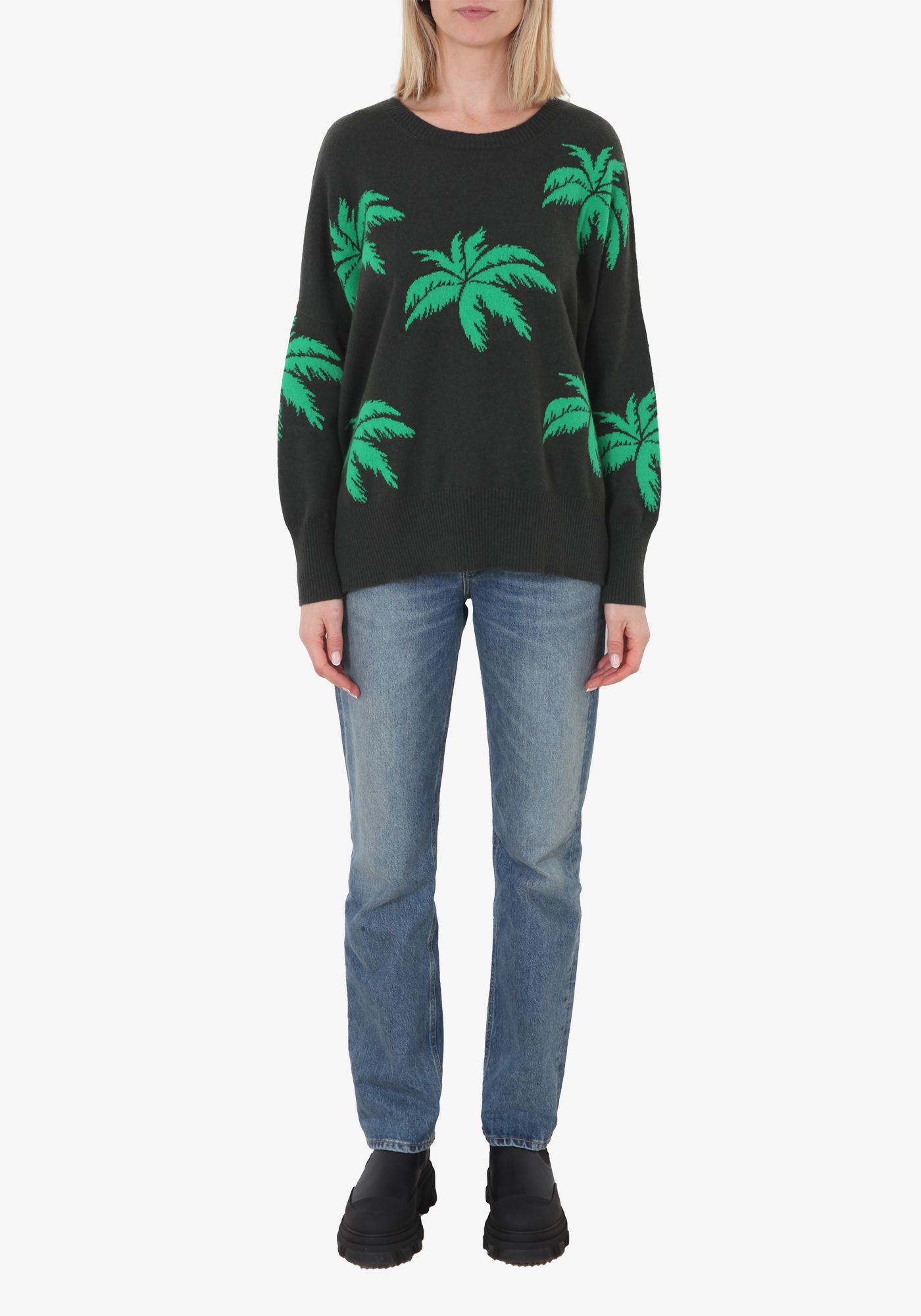Palm Tree Boyfriend Jumper - Morgan Clare