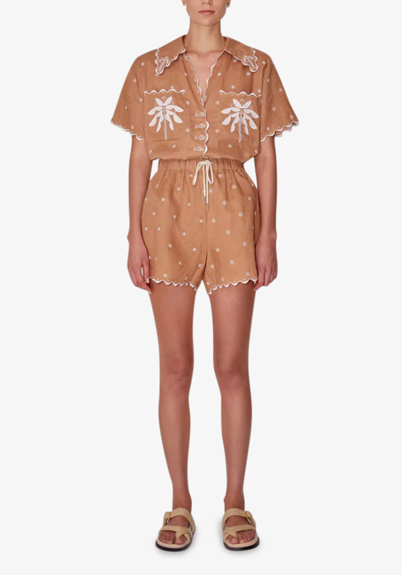 Palmiere Embroidered Shorts - Morgan Clare