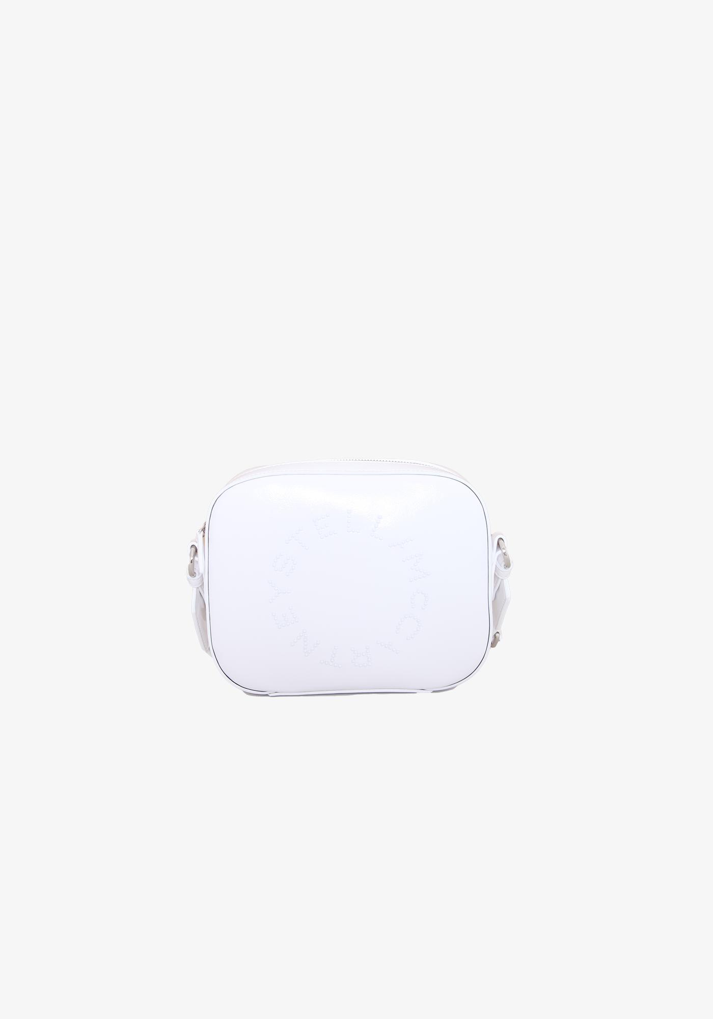 Mini Logo Camera Bag - Patent Crackle White - Morgan Clare