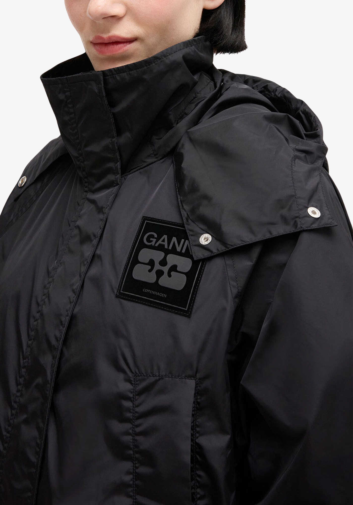 Flyweight Nylon Parka Coat Black - Morgan Clare