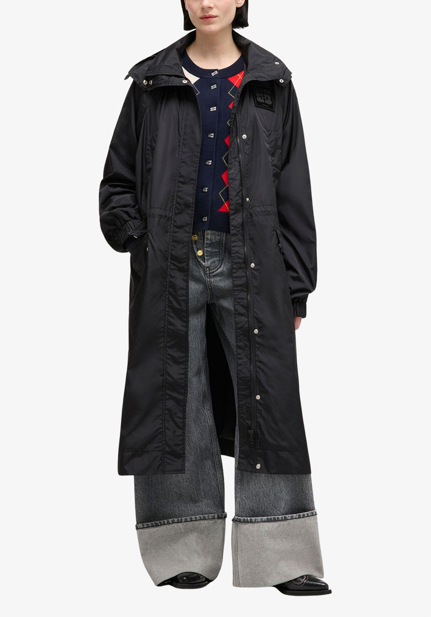 Flyweight Nylon Parka Coat Black - Morgan Clare